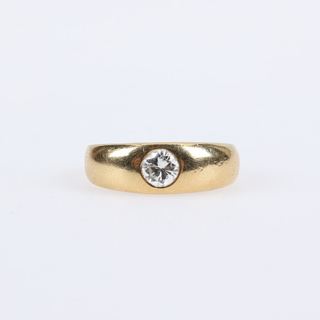 RING, 18K guld, Briljant ca 0,35 ct. Smycken & Ädelstenar ...