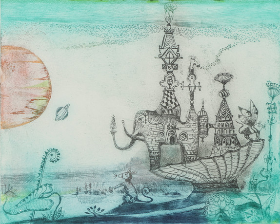 MARCEL GENAY. Etching, composition, signed, numbered 8/40. Art ...