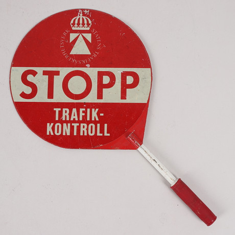 STOPPSKYLT, trafikkontroll, Statens transportsäkerhetsverk. Silver ...