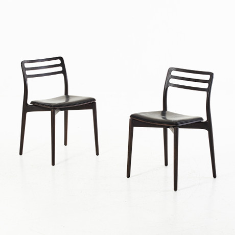 STOLAR, 1 par, "Vipp 481 Cabin Chair", stomme i betsad ek, stoppad sits ...