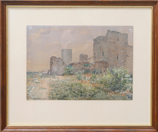 JOHAN KAHL. "Visby n mur", akvarell, signerad och daterad 1899. Konst ...