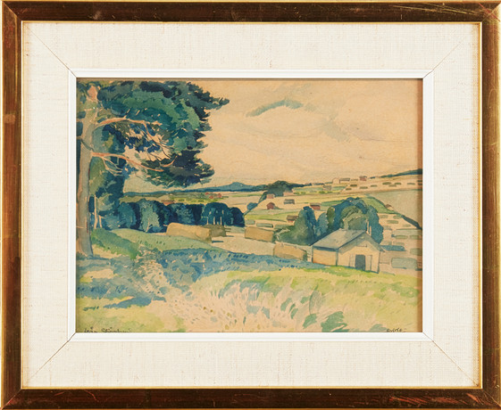 AXEL HENNIX (1905-1988). "Från Strömsund", akvarell, signerad AKKE ...