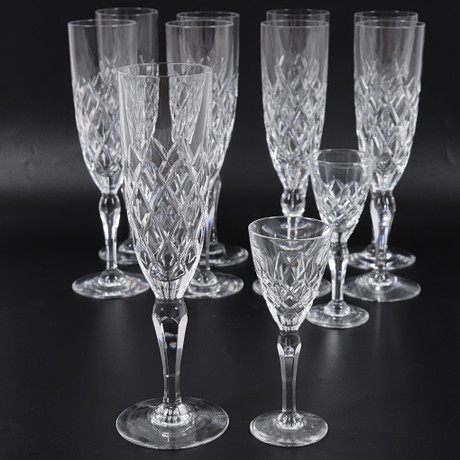 GUNNAR CYRÉN. champagne- & snapsglas, "Karolina", Orrefors. Glas ...