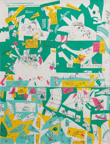 ELIS ERIKSSON. collagekomposition. Konst - Grafik - Auctionet