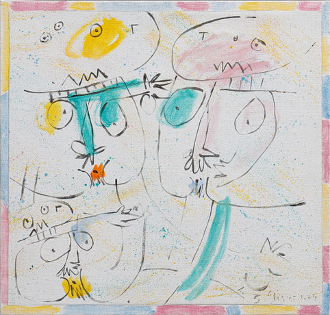 ELIS ERIKSSON. FIGURKOMPOSITION. Konst - Måleri - Auctionet