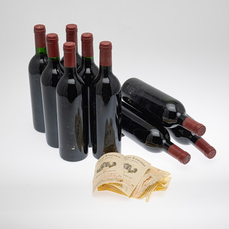 SAMLING VIN/RÖTT VIN, 9 flaskor, Château Lanessan, 1988, Frankrike (9 ...