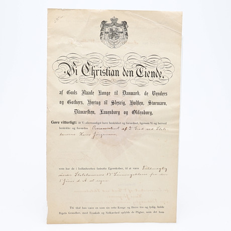 AUTOGRAPH. CHRISTIAN X (1870-1947) DANISH KING 1912-1947, KING OF ...