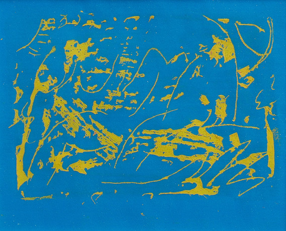 ELIS ERIKSSON. COMPOSITION IN BLUE AND YELLOW. Art - Paintings - Auctionet