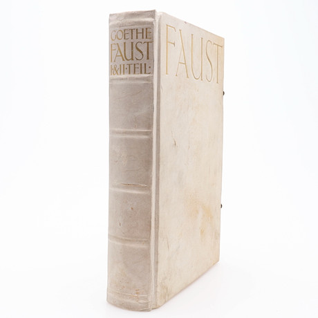JOHAN WOLFGANG VON GOETHES TRAGEDI FAUST I ETT HELPERGAMENTBAND TRYCKT ...