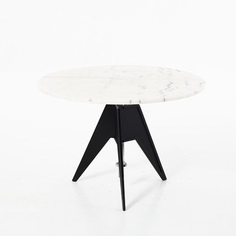 TOM DIXON. "Screw Café Table", kafébord, marmorskiva, underrede i ...