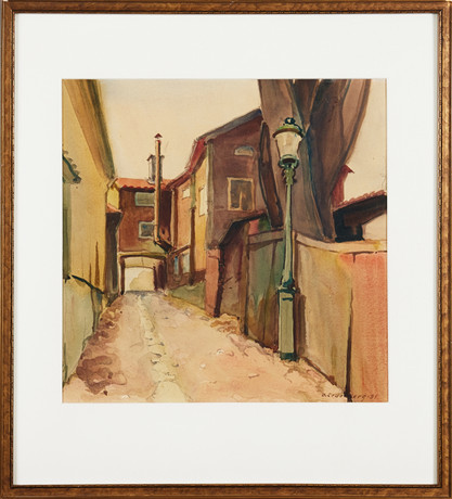 DAVID FRITIOF CEDERBERG (1885-1956 Östersund) gatuvy - Stockholmsmotiv ...