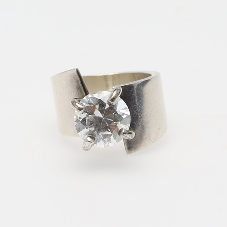 RING, Heiring Statement ring, silver, cubic zirkonia-sten. Smycken & Ädelstenar - Ringar - Auctionet