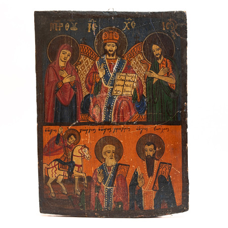 IKON, oil on Board, 20th century. Art - Paintings - Auctionet