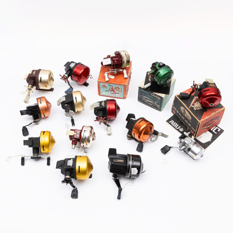 FISKERULLAR, 14 st, kapslade modeller, ABU-Matic, Stiga Magic, Johnson ...