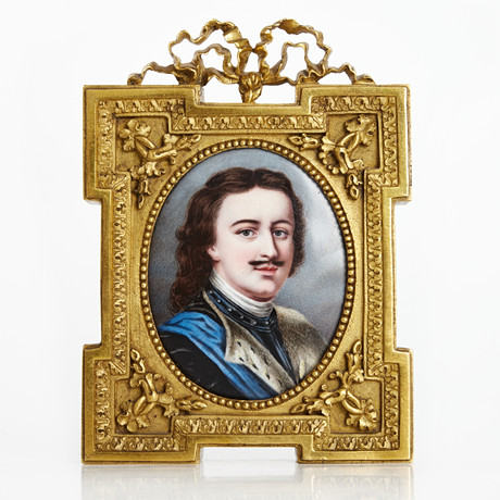 MINIATURE PORTRAIT, depicting Peter I (1672–1725) of Russia, called ...
