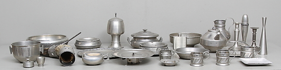 PEWTER OBJECTS, mostly Norway, 1900s. Silver & Metals - Pewter, Brass ...