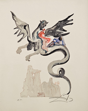 SALVADOR DALÍ. HELL 17, THE USURERS, 1963. ENGRAVING ON PAPER SIGNED IN ...