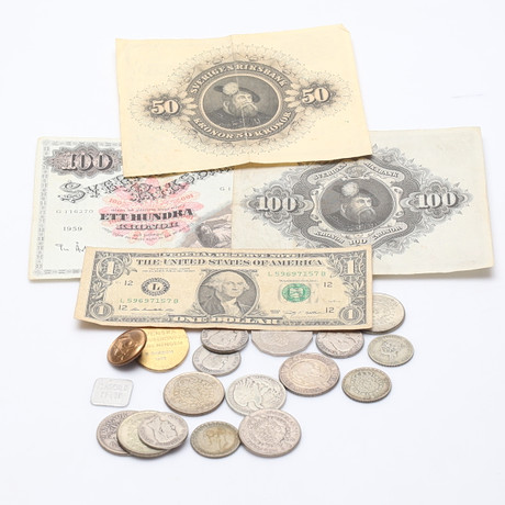 VALUABLES, including silver. Coins, Medals & Stamps - Coins - Auctionet