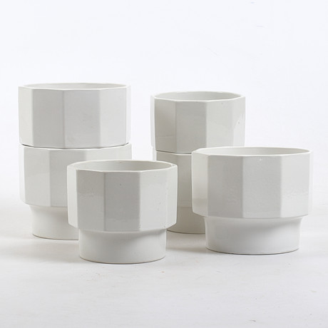 OUTER LINING, 6 pcs, "Plantina", ceramic. Gustavsberg. 20th century ...