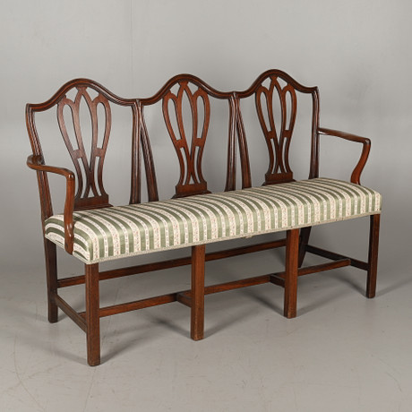 A HEPPLEWHITE PATTERN TRIPLE CHAIR BACK SETTEE. Furniture - Armchairs ...