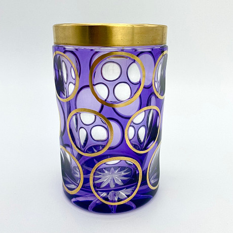 BOHEMIAN RANFT MUG, LENS CUT AROUND 1940. Glass - Art glass - Auctionet