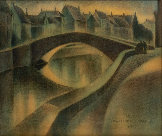 FRANZ BREEST (1871-1931). Memory of Bruges. Art - Drawings - Auctionet
