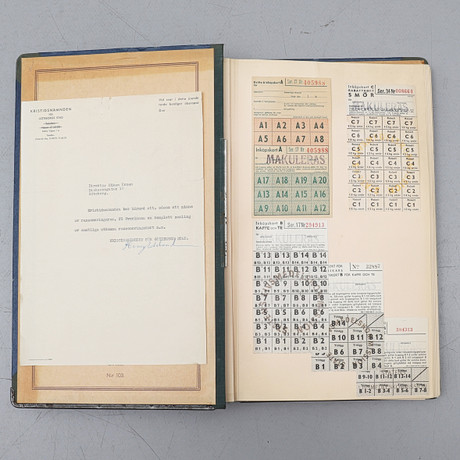 CHRISTIANS. A COMPLETE COLLECTION OF RATION CARDS FOR THE YEARS 1939 ...