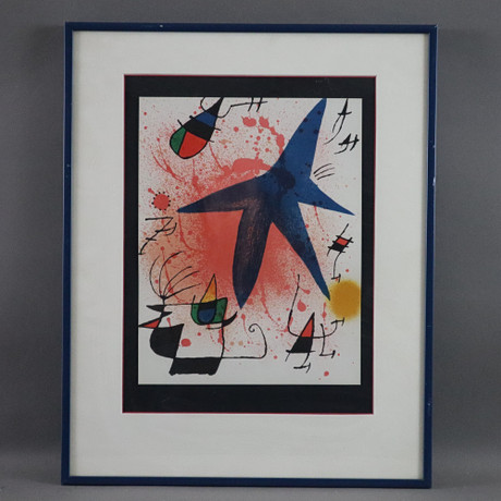 - MIRÓ, JOAN. - "Blue Star", color lithograph, 1972. Art - Engravings ...