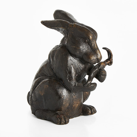 ESCULTURA, conejo, bronce/bronce frío. Arte - Escultura - Auctionet