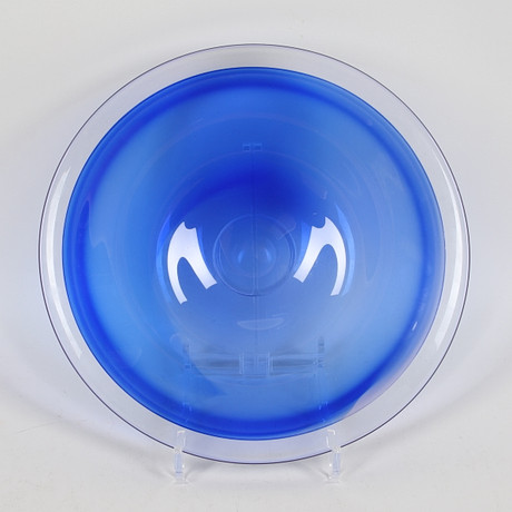 DISH, glass, Studioglas Strömbergshyttan, signed. Glass - Other - Auctionet