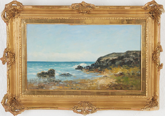 SEVERIN NILSSON. Coastal picture, signed Severin Nilsson, oil on canvas ...