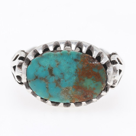 RING, silver & turkos, 1900-tal. Smycken & Ädelstenar - Ringar - Auctionet