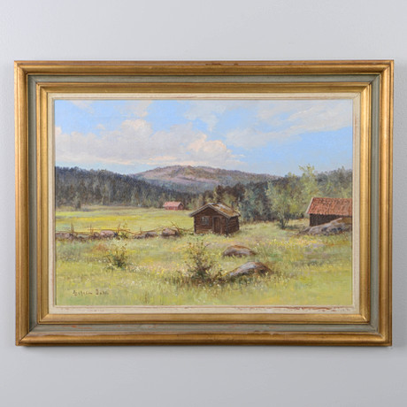 ANSHELM DAHL. "Hösten, 1955", olja på duk, signerad. Konst - Måleri ...