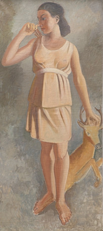 GUNNAR ZILO. Jaktgudinnan Diana, olja på duk, signerad. Konst - Måleri ...