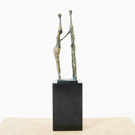 PIERRE MARTIN (SAMTIDA). love couple, sculpture, monogram signed PM ...