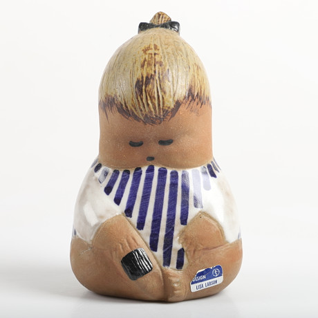 LISA LARSON. Figurin, "Johanna", stengods, Gustavsberg. Keramik & Porslin - Europeiskt - Auctionet