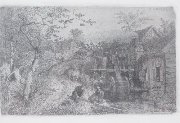 ANDREAS ACHENBACH (1815-1910). Etsning, Utan titel. Konst - Grafik ...