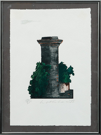 IVOR ABRAHAMAS. Tower, Color lithography, signed and numbered 184/250 ...