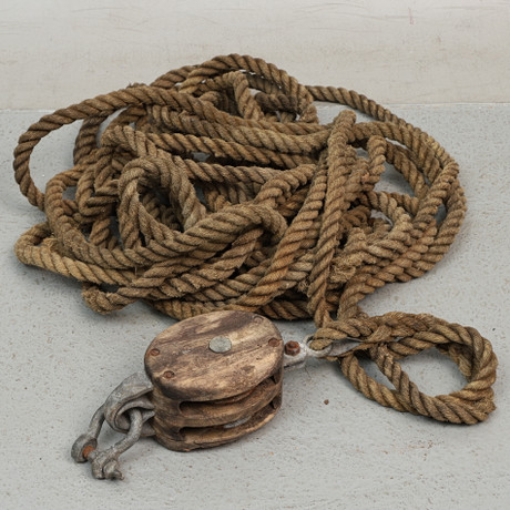 BLOCK/TALJA med TROSS, 1900-tal. Övrigt - Teknika & Nautika - Auctionet