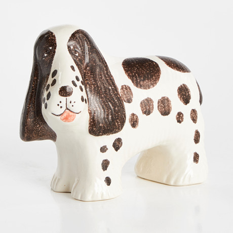 LISA LARSON, Spaniel, märkt LISA L., inpressat Made in Sweden. Keramik ...