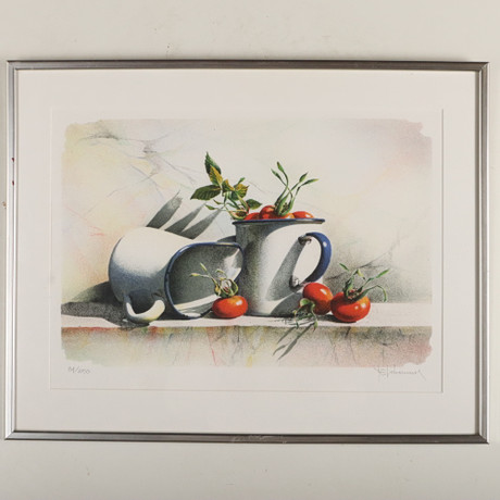 NILS E JOHANSSON. LITHOGRAPHY, numbered 84/250 and signed. Art ...