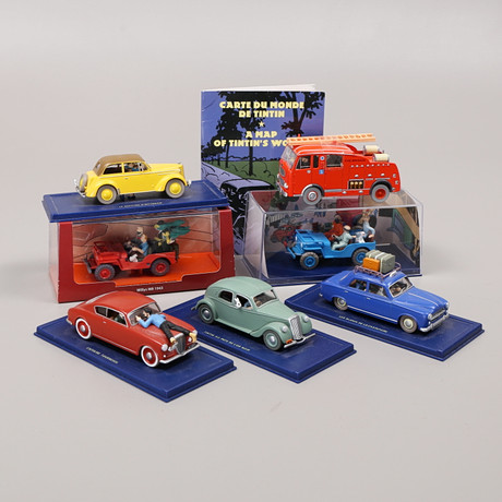 TINTIN MODELLBILAR, 7 st, Atlas, 2000-tal. Leksaker - Leksaker - Auctionet