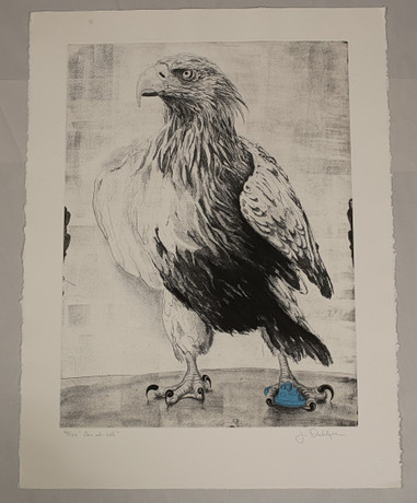 JAN DAHLGREN. Color etching, "Eagle" numbered 43/137, signed. Art ...