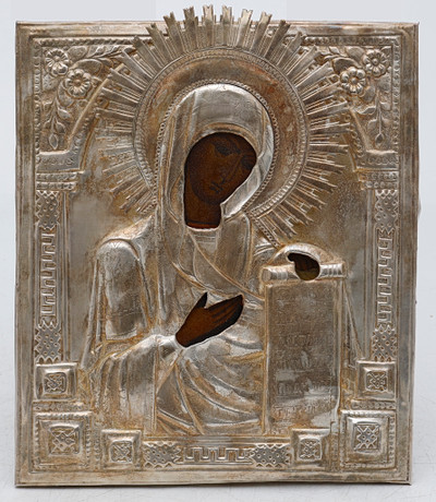 RUSSIAN SCHOOL, EARLY 20TH CENTURY. Jungfru Maria. Konst - Måleri ...