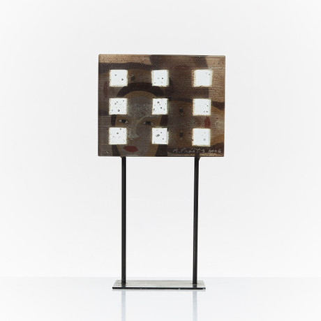 RAIT PRÄÄTS (1952, ESTL). Sculpture, glass, on metal base, signed R ...
