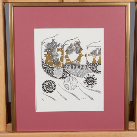 MAX WALTER SVANBERG. LITHOGRAPHY, signed.in the print. Art - Engravings ...