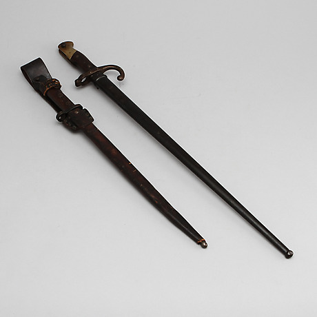 BAYONETS, 2 pcs, 19th century. Weapons & Militaria - Edged weapons ...