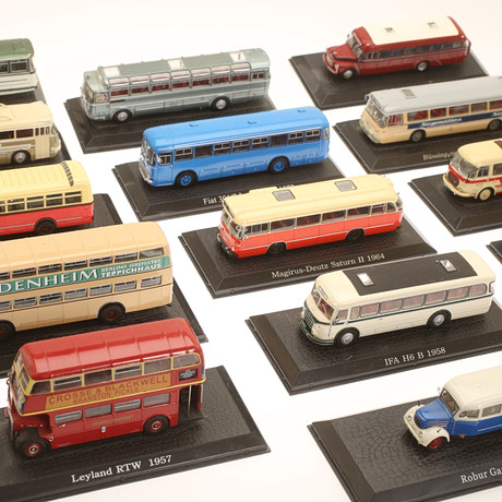 MODELLBUSSAR, 21 stycken, Bus Collection, Editions Atlas Collections ...