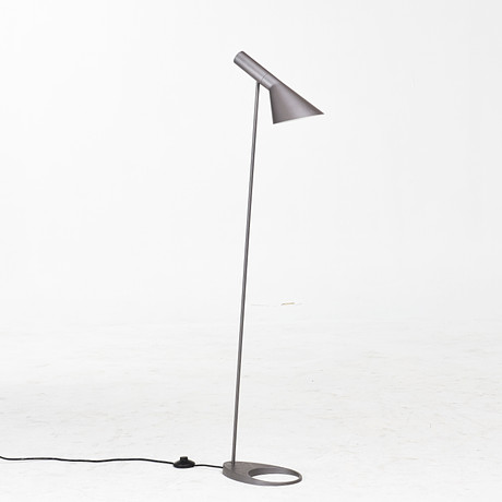 ARNE JACOBSEN. Floor lamp, "Aj Lampan", Louis Poulsen, Denmark, gray ...
