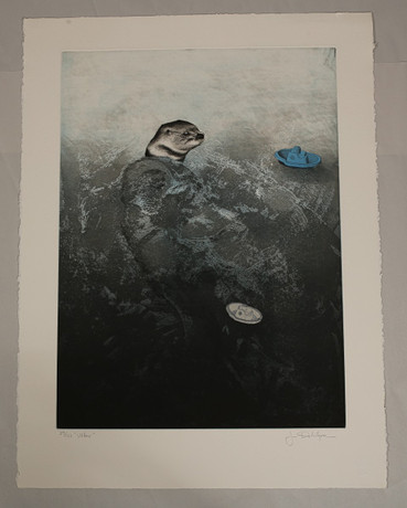 JAN DAHLGREN. Colour etching, “Utter” numbered 25/137, signed. Art ...